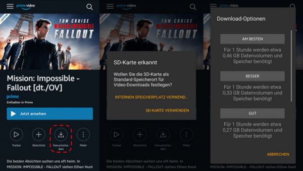 Amazon Prime Video offline schauen auf PC/Mac/Android/iOS